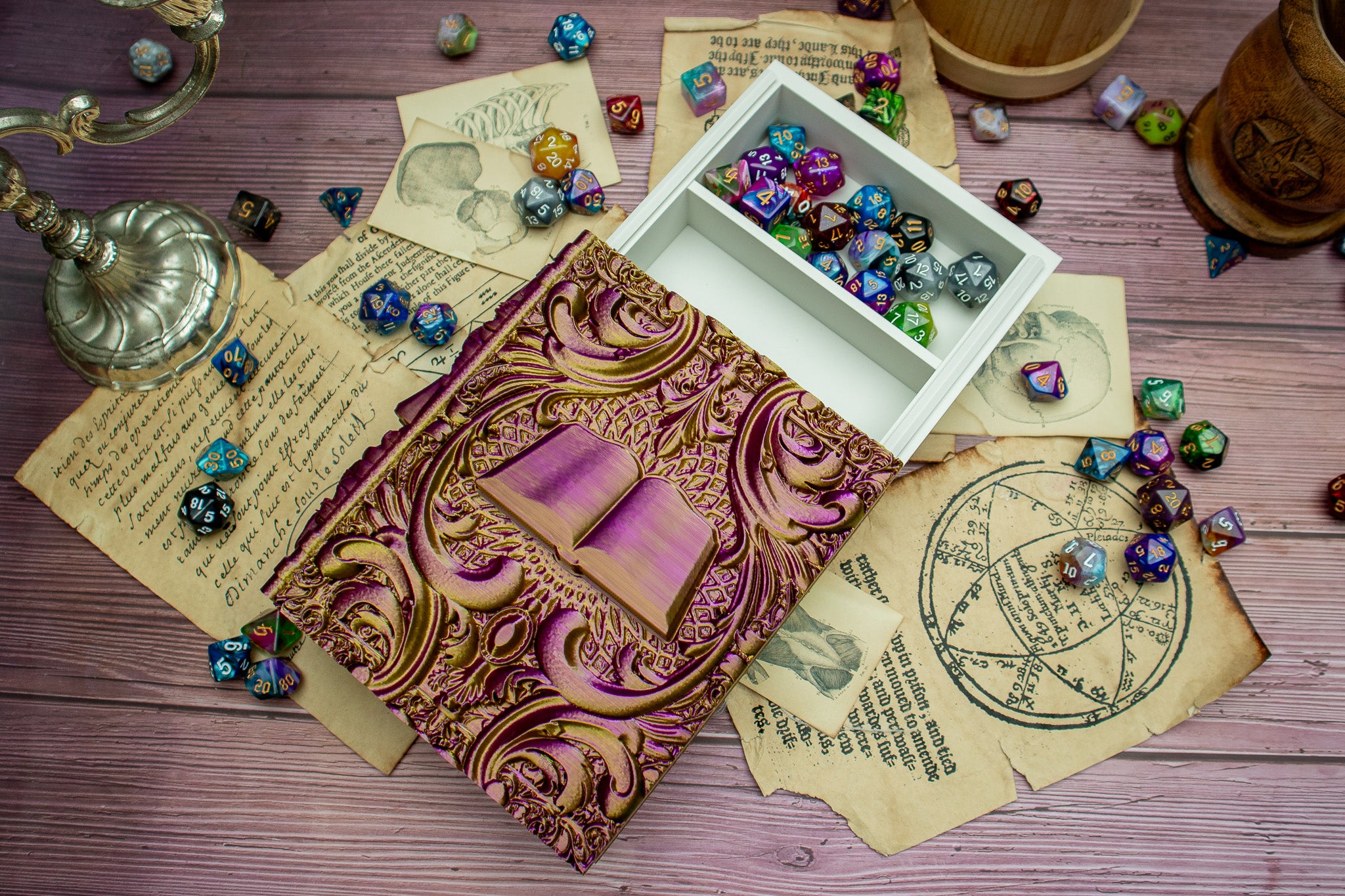 Spellbook Dice tome - Dice holder & Dice tray – The Flaming Feather ...
