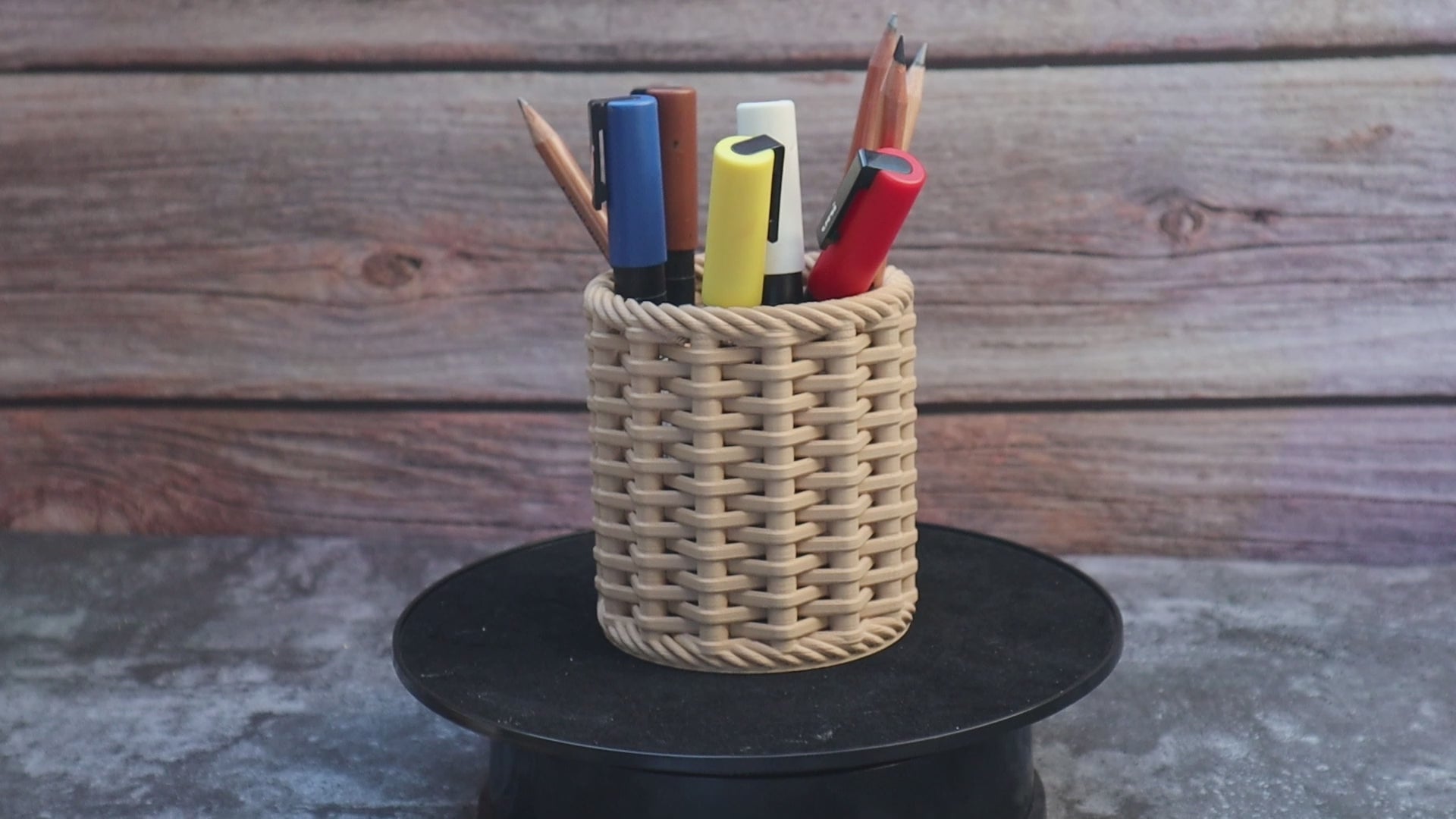 Woven rustic pen holder dnd craft supplies – The Flaming Feather ...
